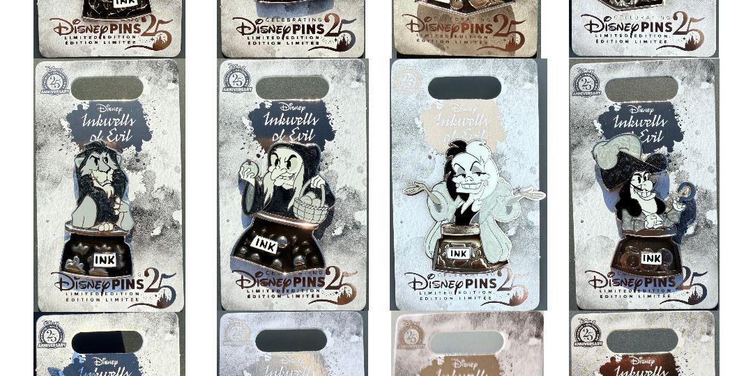 Complete Inkwells of Evil Disney Pin Collection - Disney Pins Blog